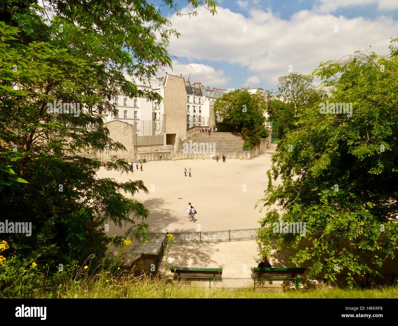 Arènes de Lutèce, Roman amphitheater. Paris, France Stock Photo - Alamy