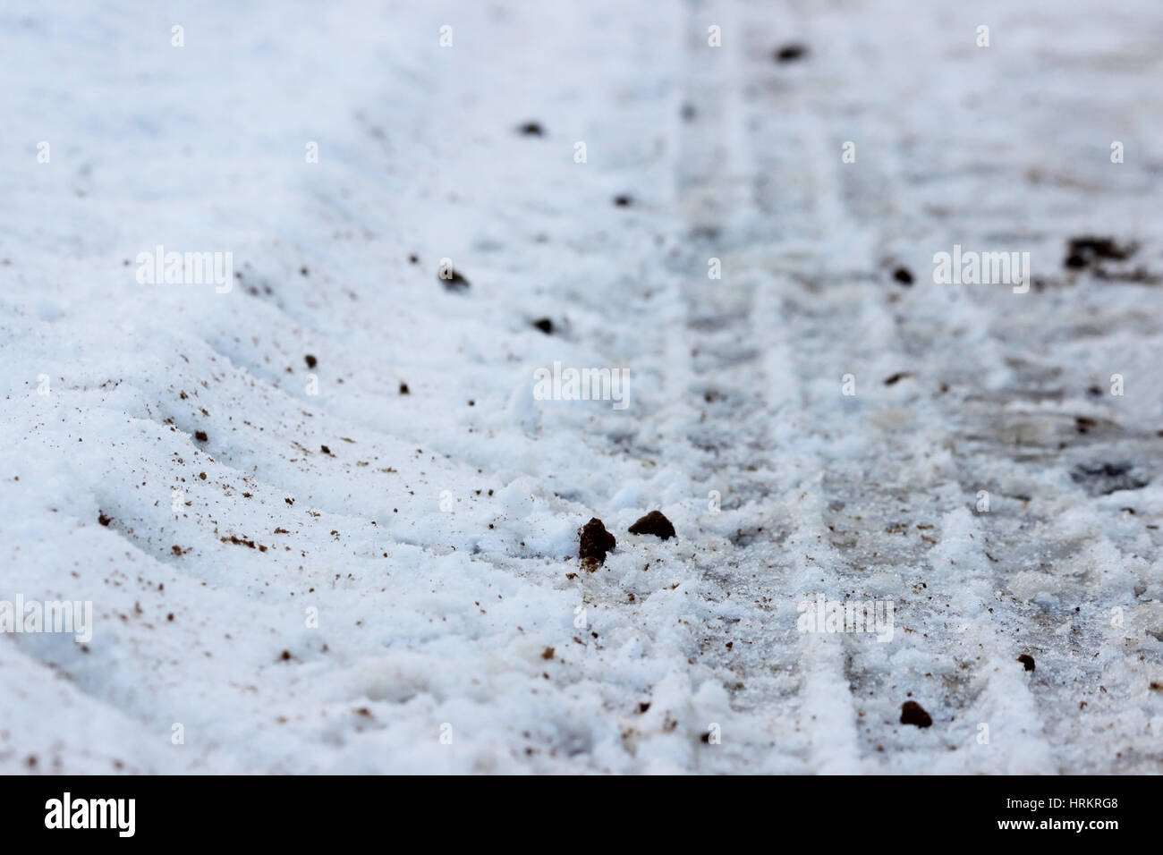 Dirty snow footprints ground hi-res stock photography and images - Alamy