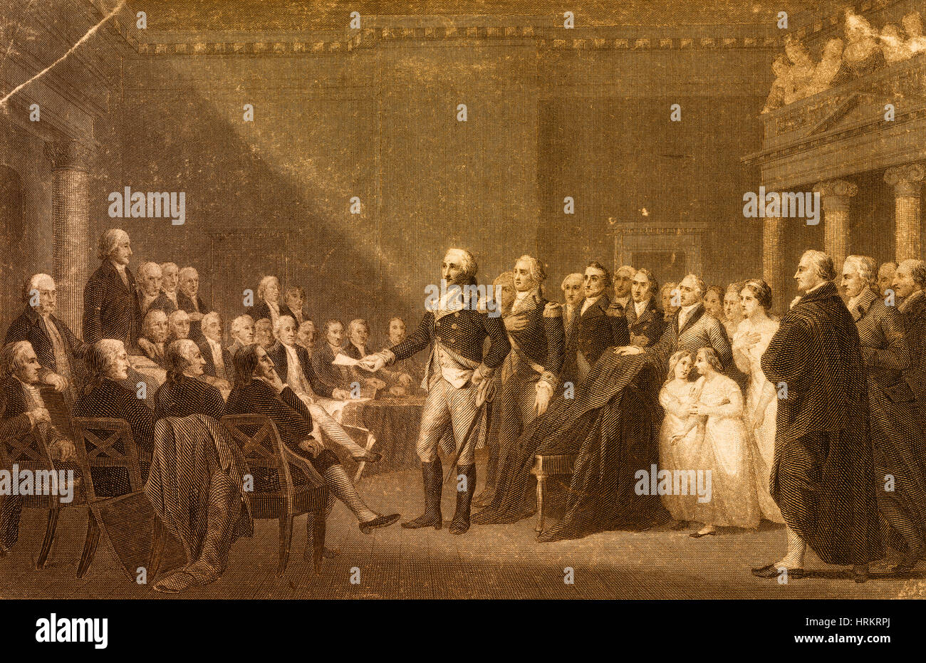 General george washington resigning hi-res stock photography and images ...
