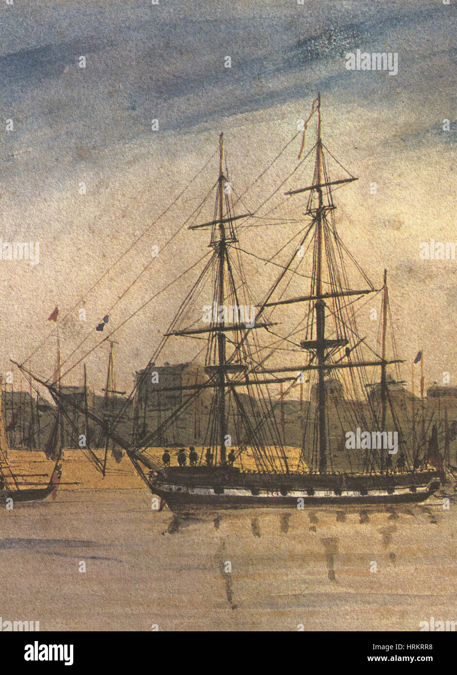 HMS Beagle, Survey Barque Stock Photo - Alamy