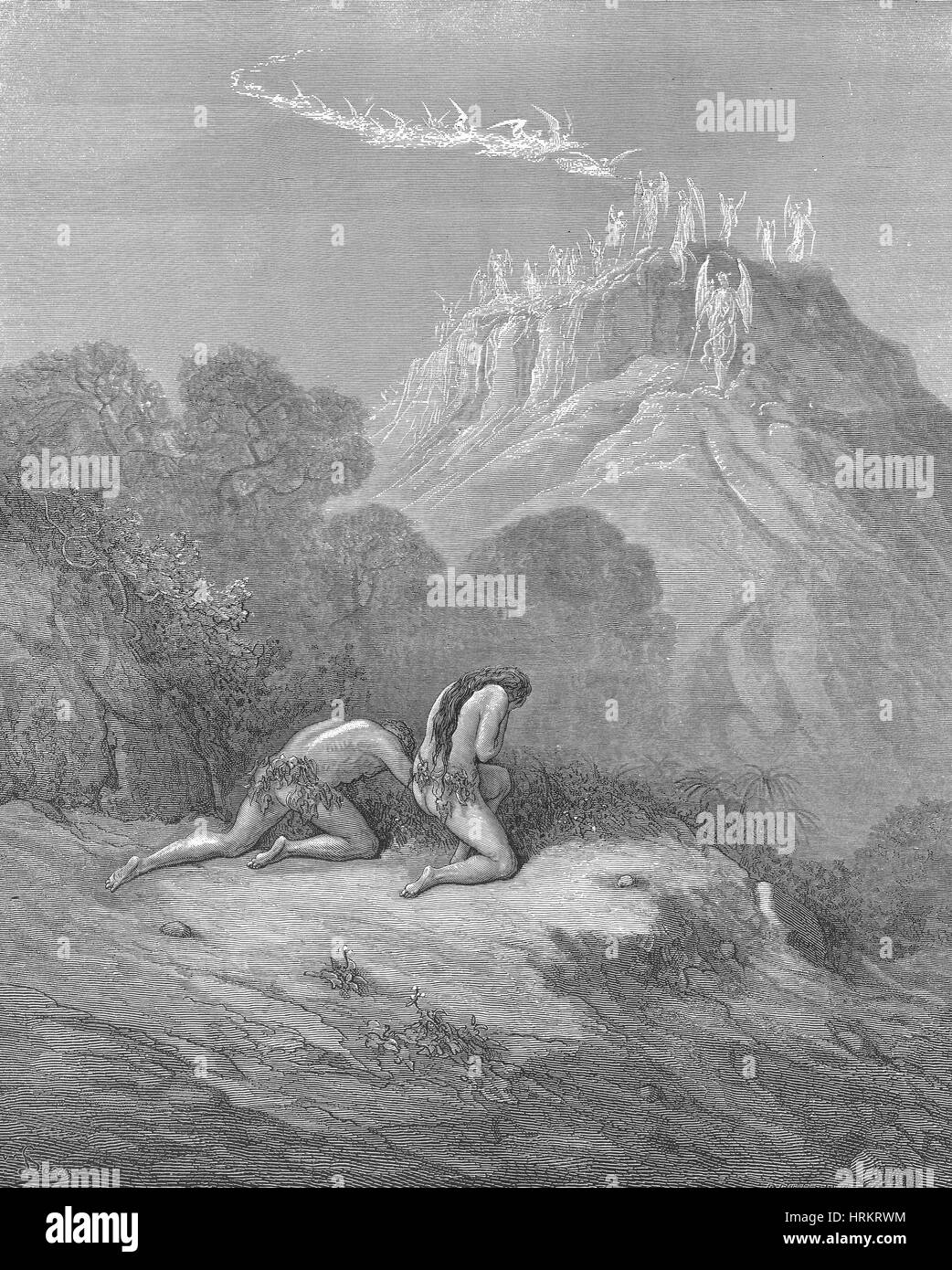 Adam and Eve, by Dore Stock Photo - Alamy