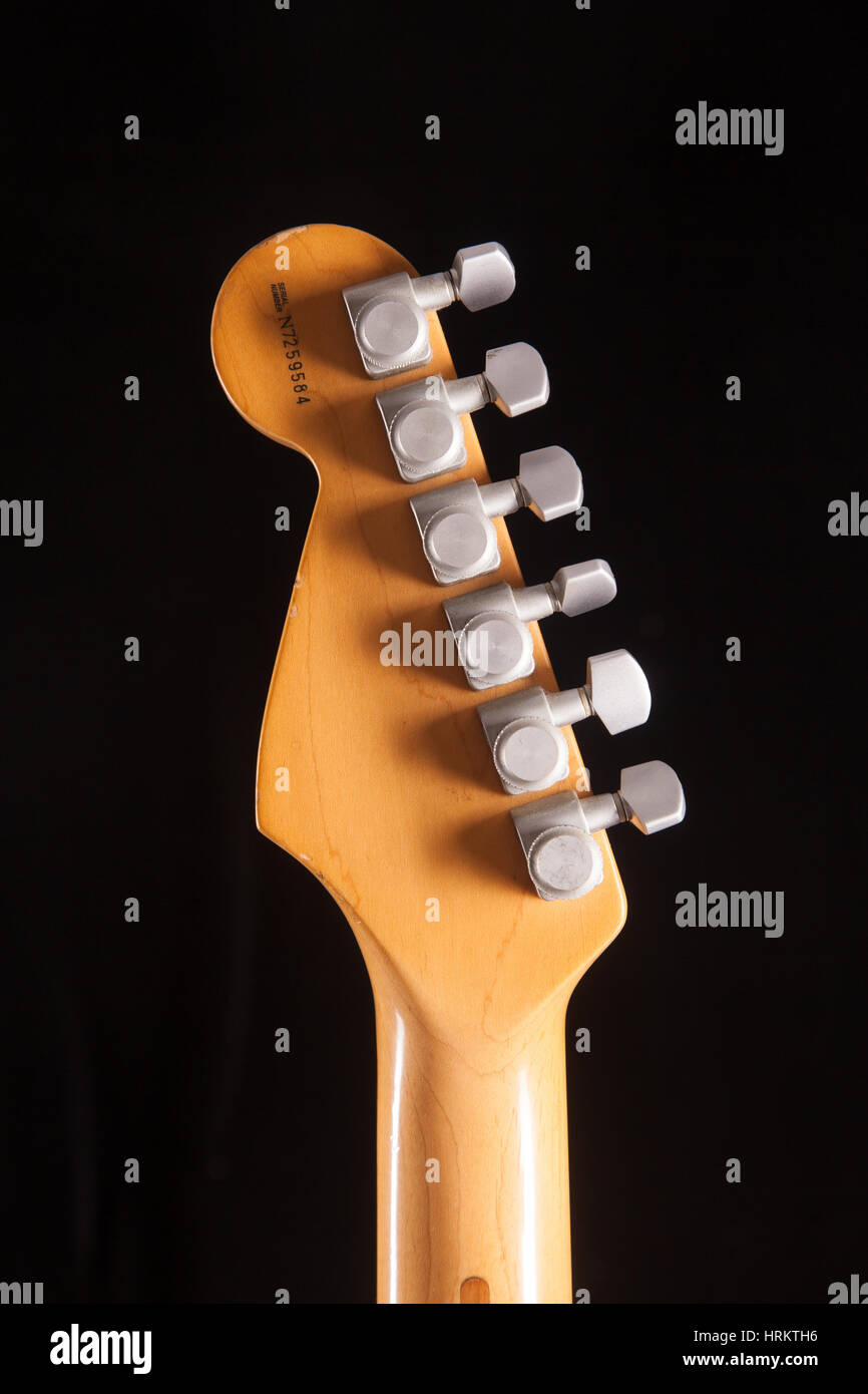 Headstock electric guitar fender stratocaster hi-res stock photography ...