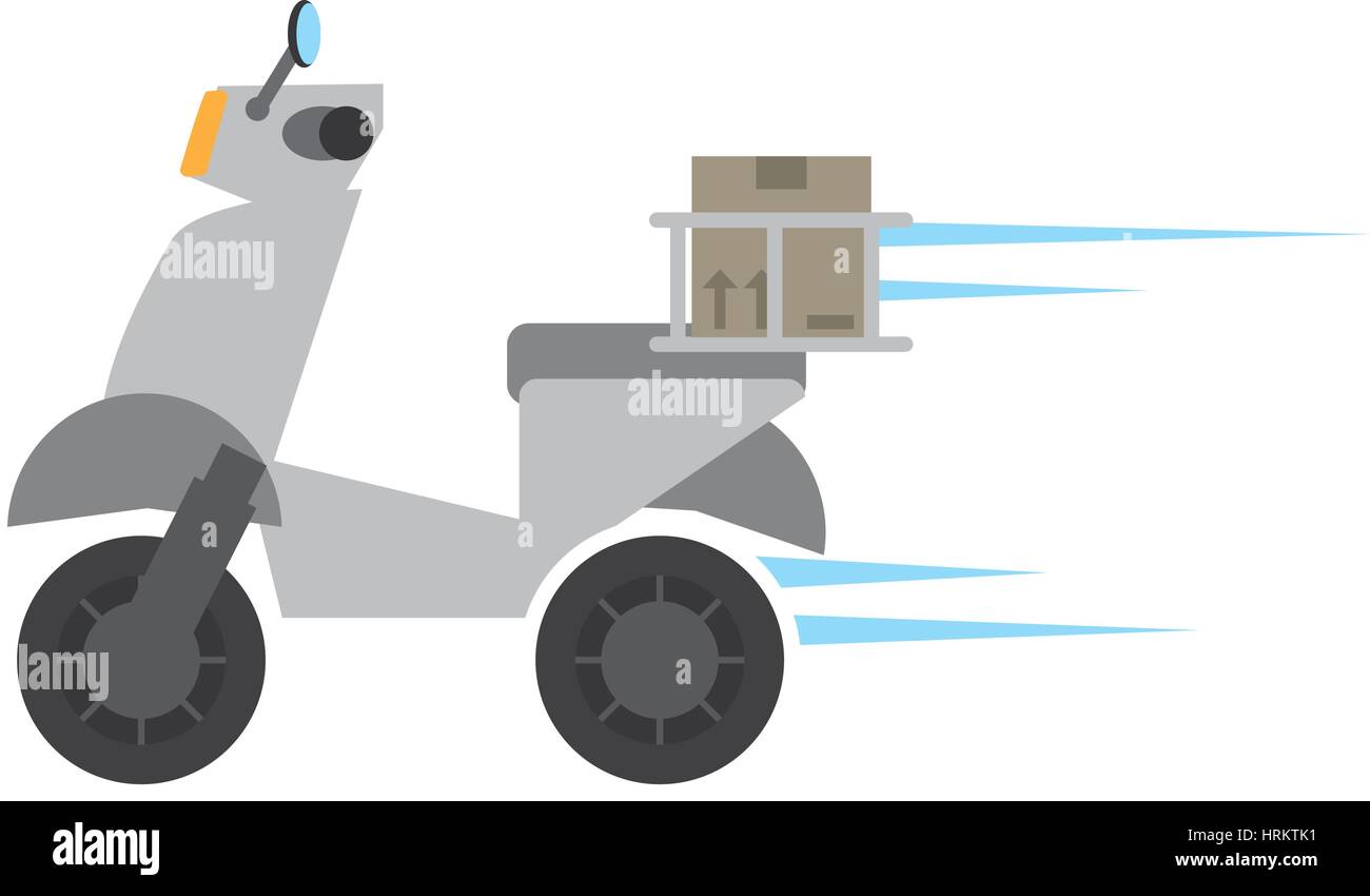 delivery motorcycle box fast Stock Vector Image & Art - Alamy