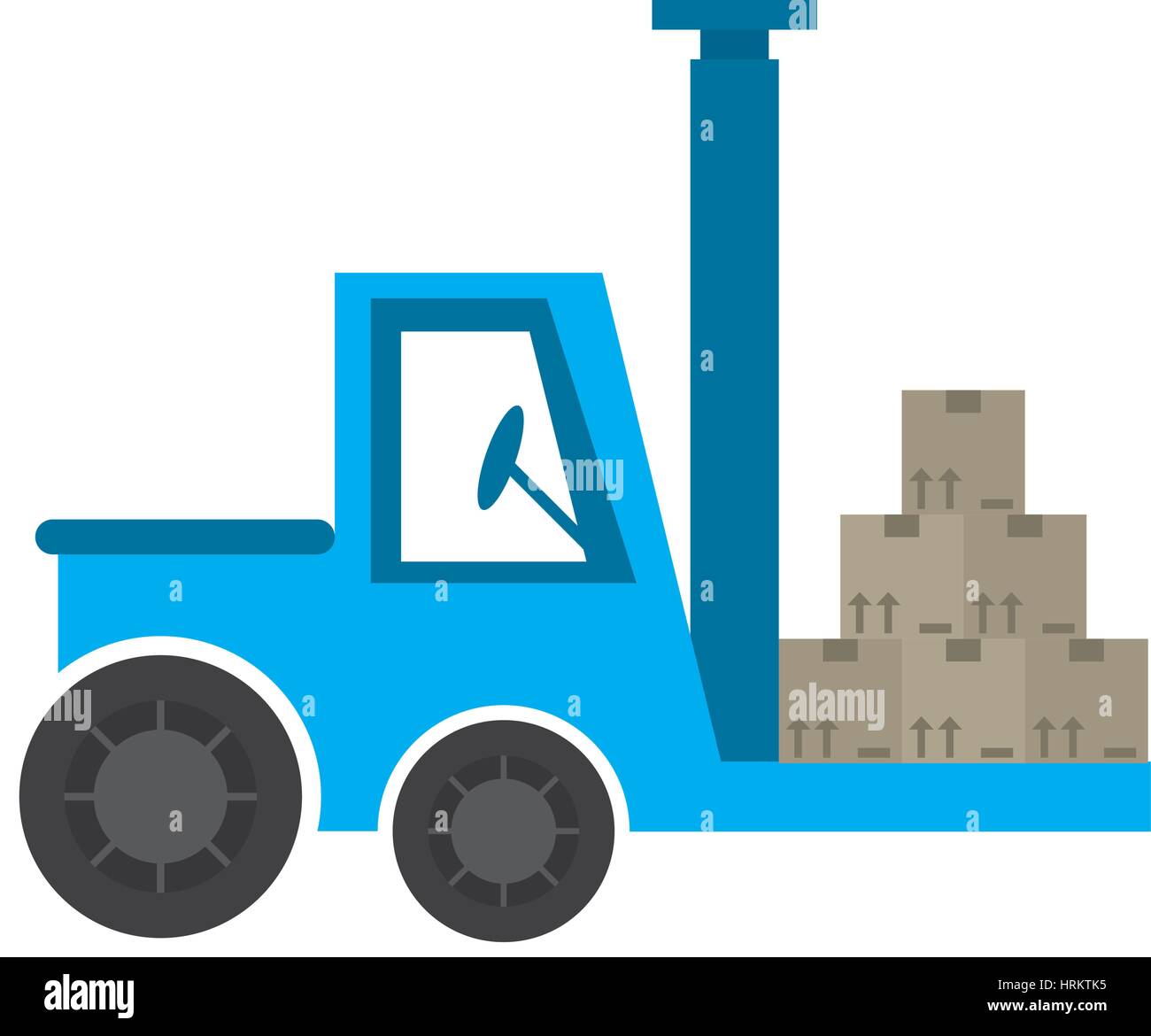 Forklift handling cargo container Cut Out Stock Images & Pictures - Alamy