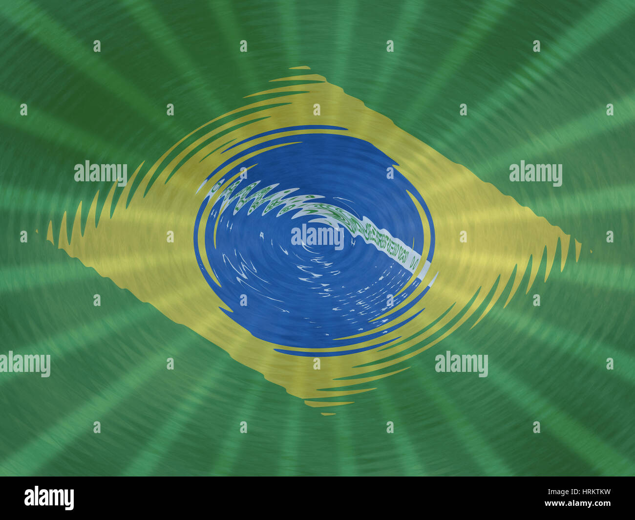 Brazil flag background with ripples and rays illustration Stock Photo ...