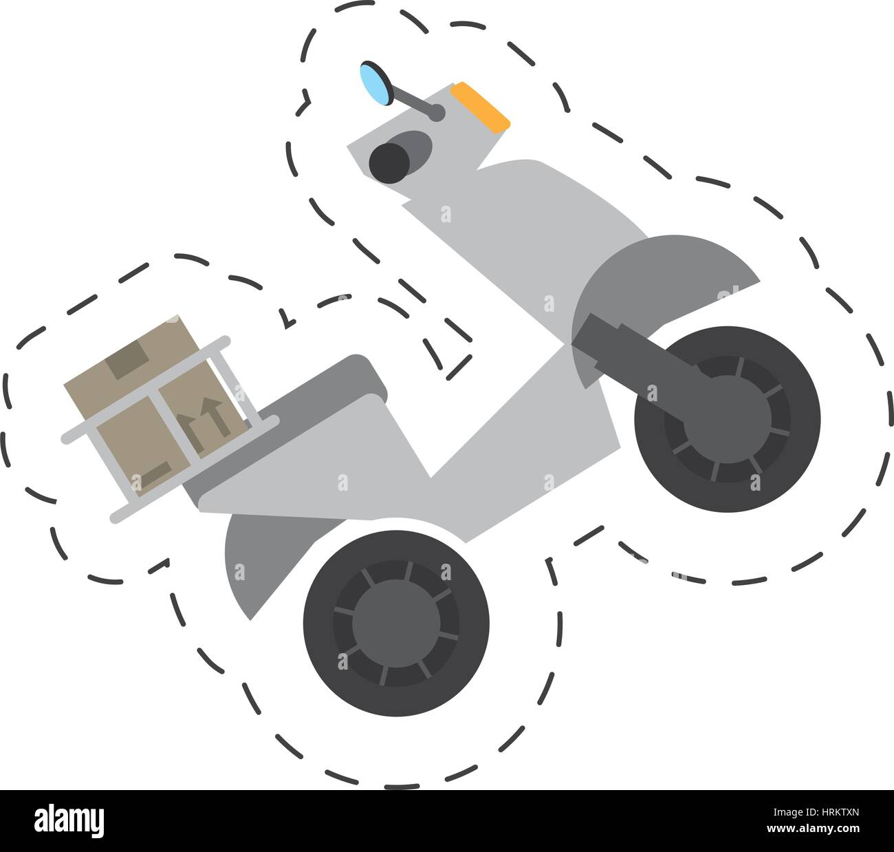 delivery motorcycle scooter box fast Stock Vector Image & Art - Alamy