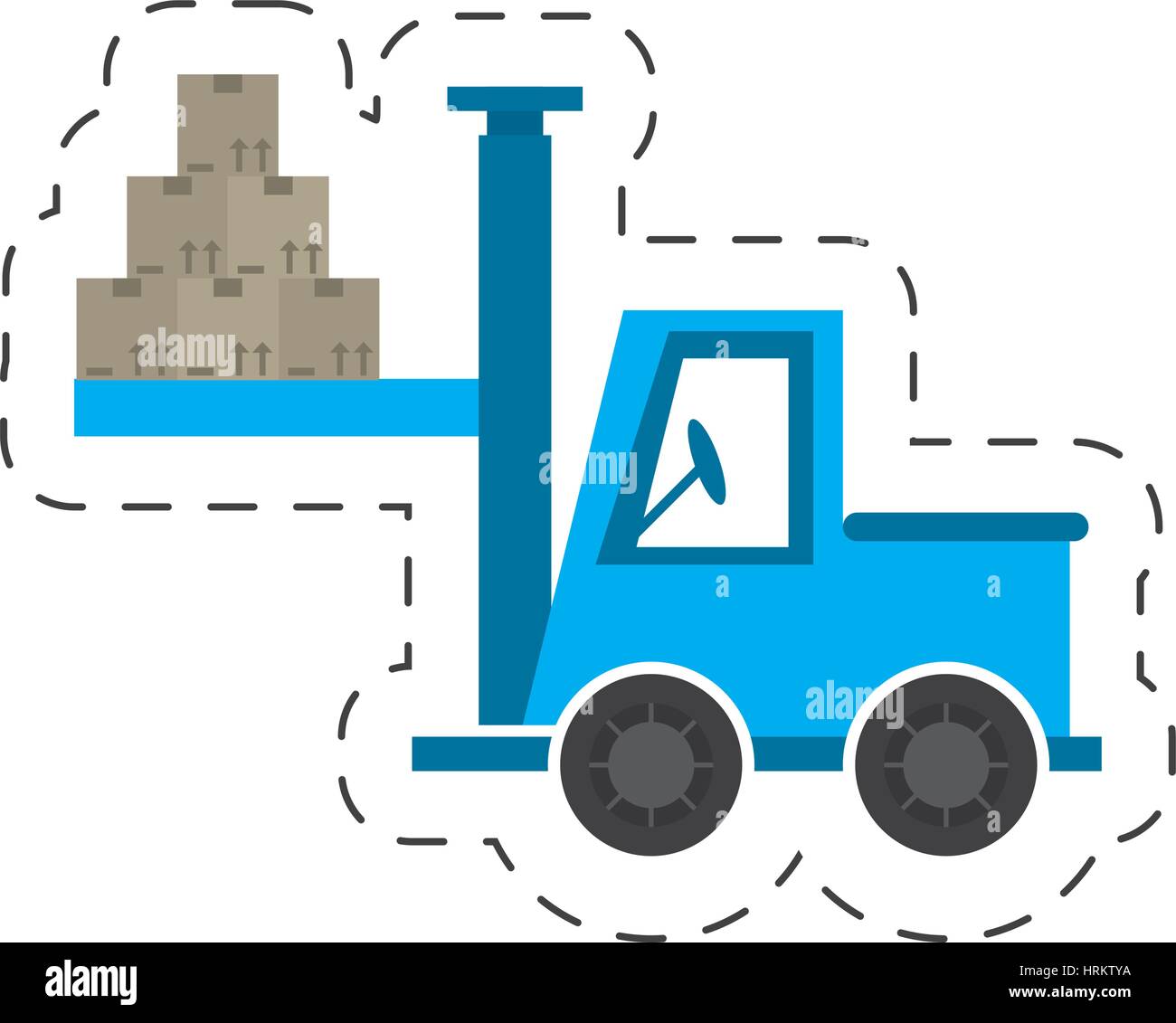 delivery truck forklift boxes Stock Vector Image & Art - Alamy