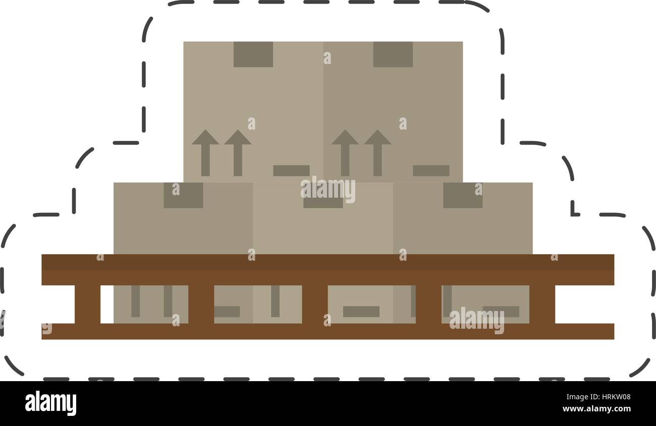 cartoon boxes staked design Stock Vector Image & Art - Alamy