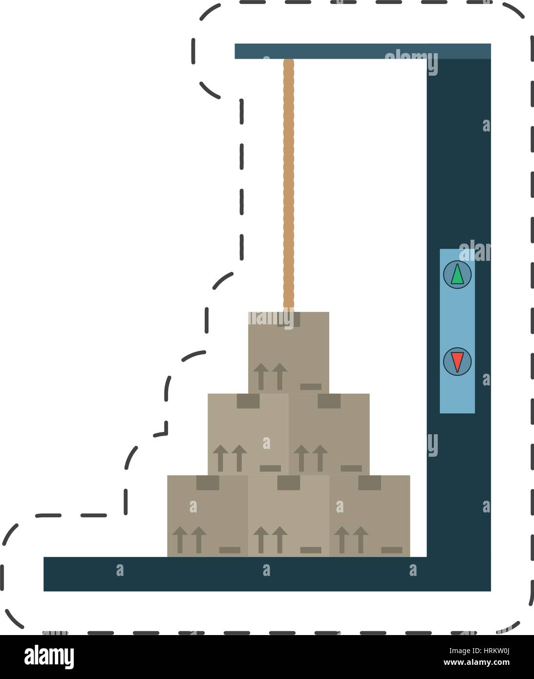 cartoon elevator cardboard boxes Stock Vector Image & Art - Alamy