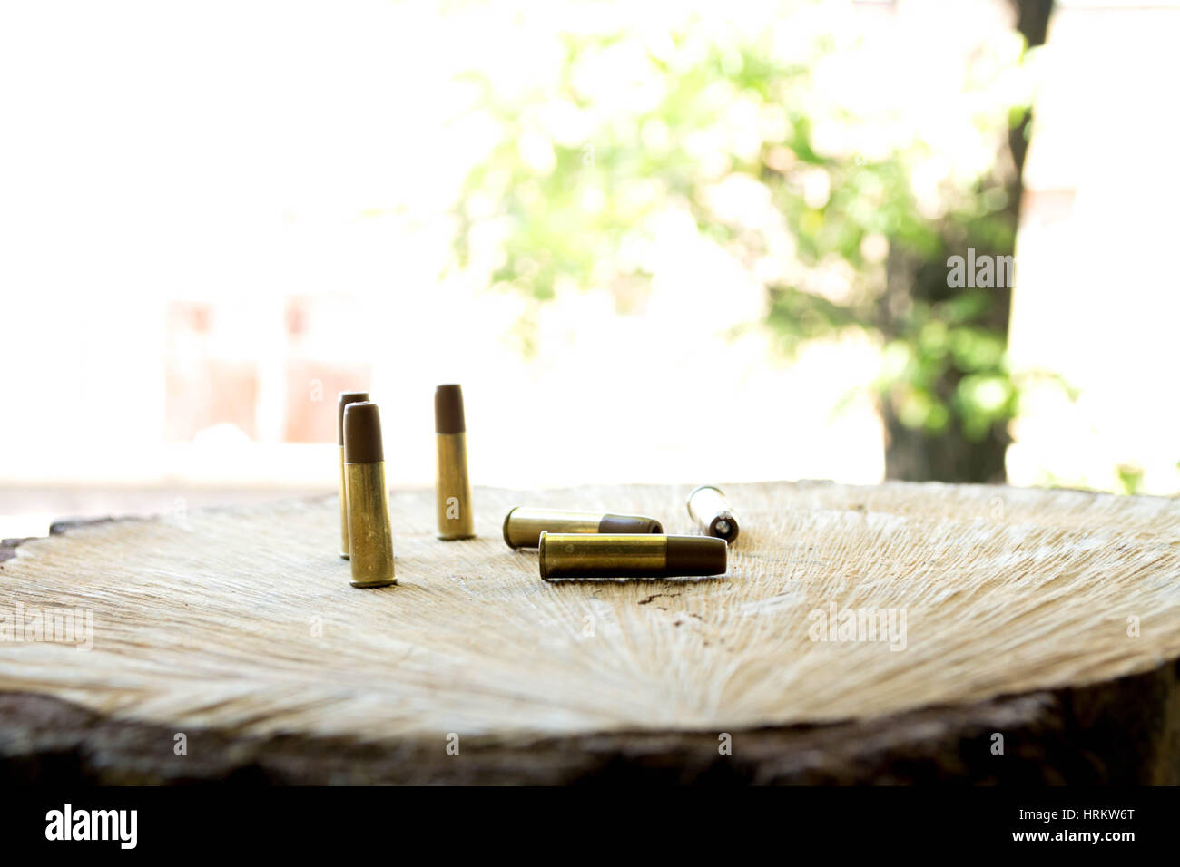 Bullets. Pneumatic bullets. The bullets on the wooden background Stock ...