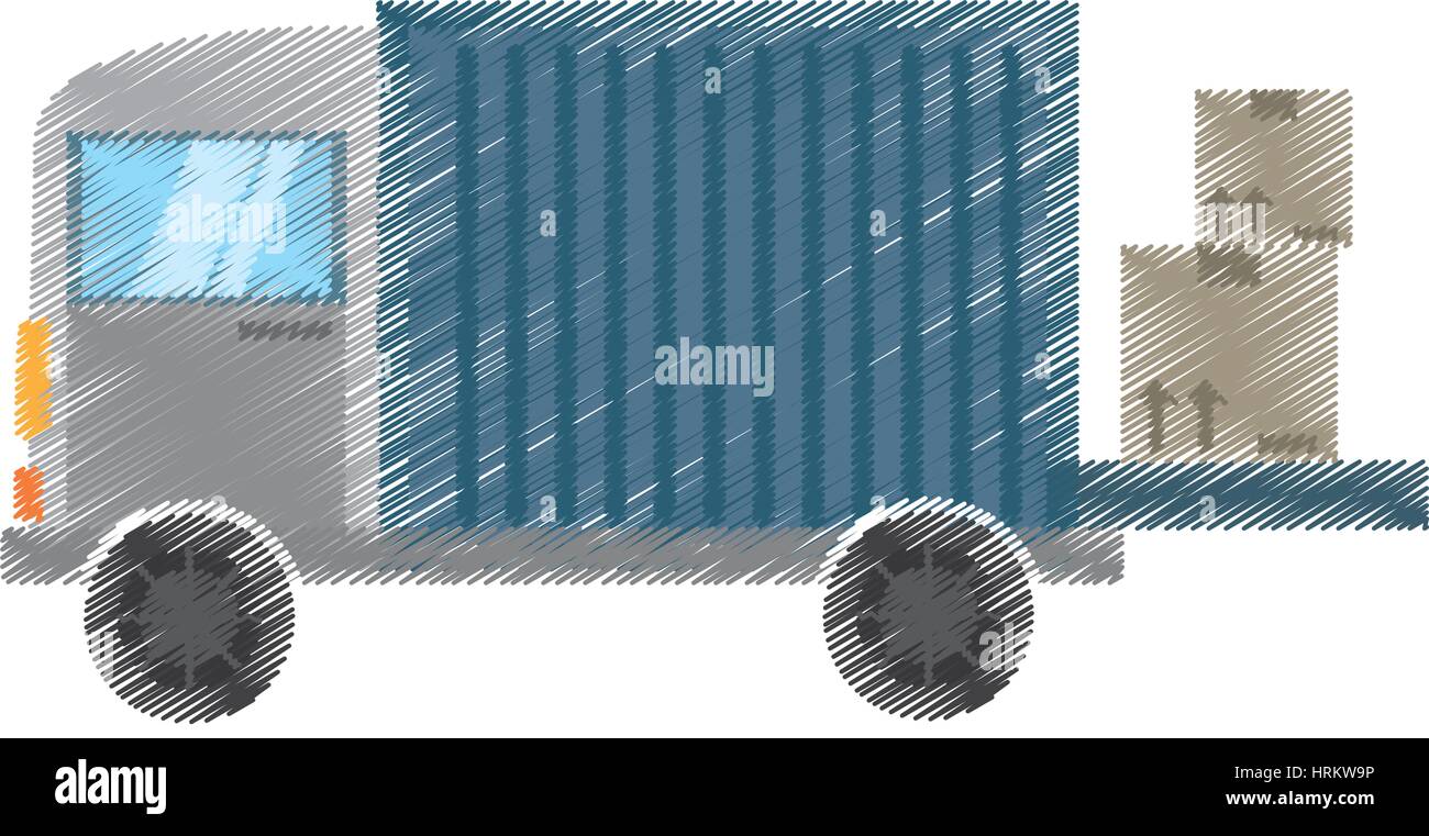 Heavy tractor trailer driver Stock Vector Images - Alamy