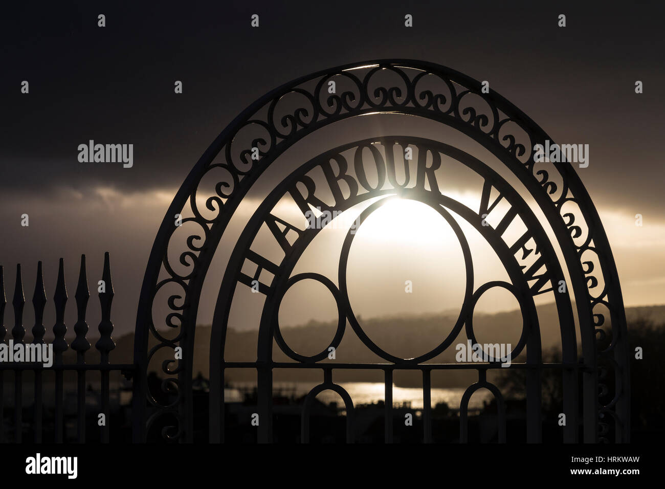 Seafront buildings on the English Riviera of Torquay,Torbay Stock Photo ...