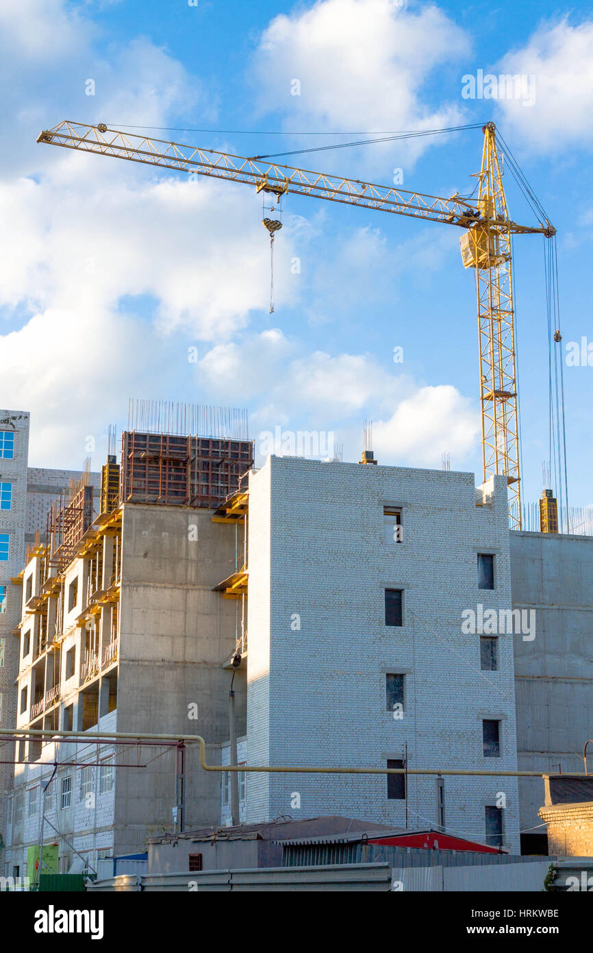 Construction. Crane. Construction crane Crane to lift cargo Stock Photo ...