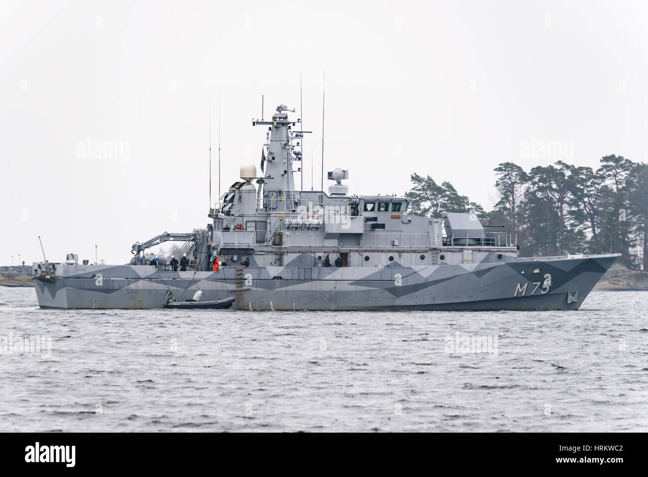 Karlshamn, Sweden - March 2, 2017: Documentary of the Swedish navy ...