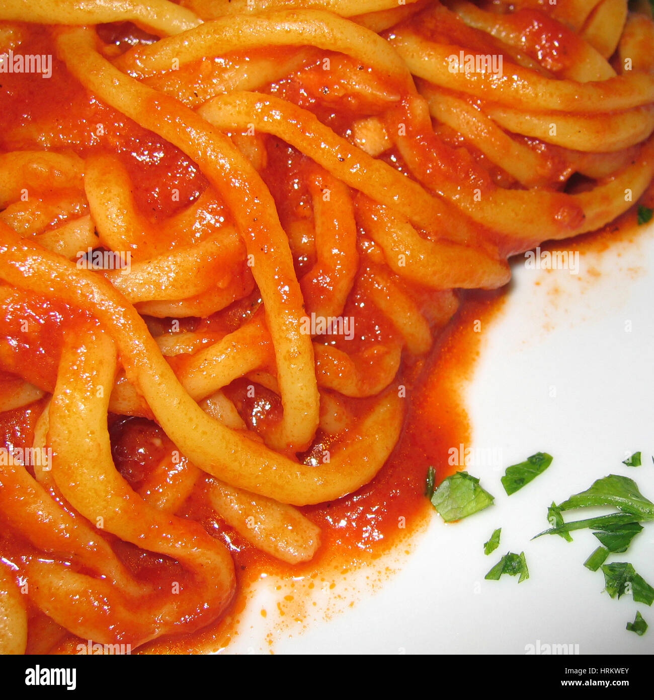 spaghetti with tomato sauce Stock Photo - Alamy