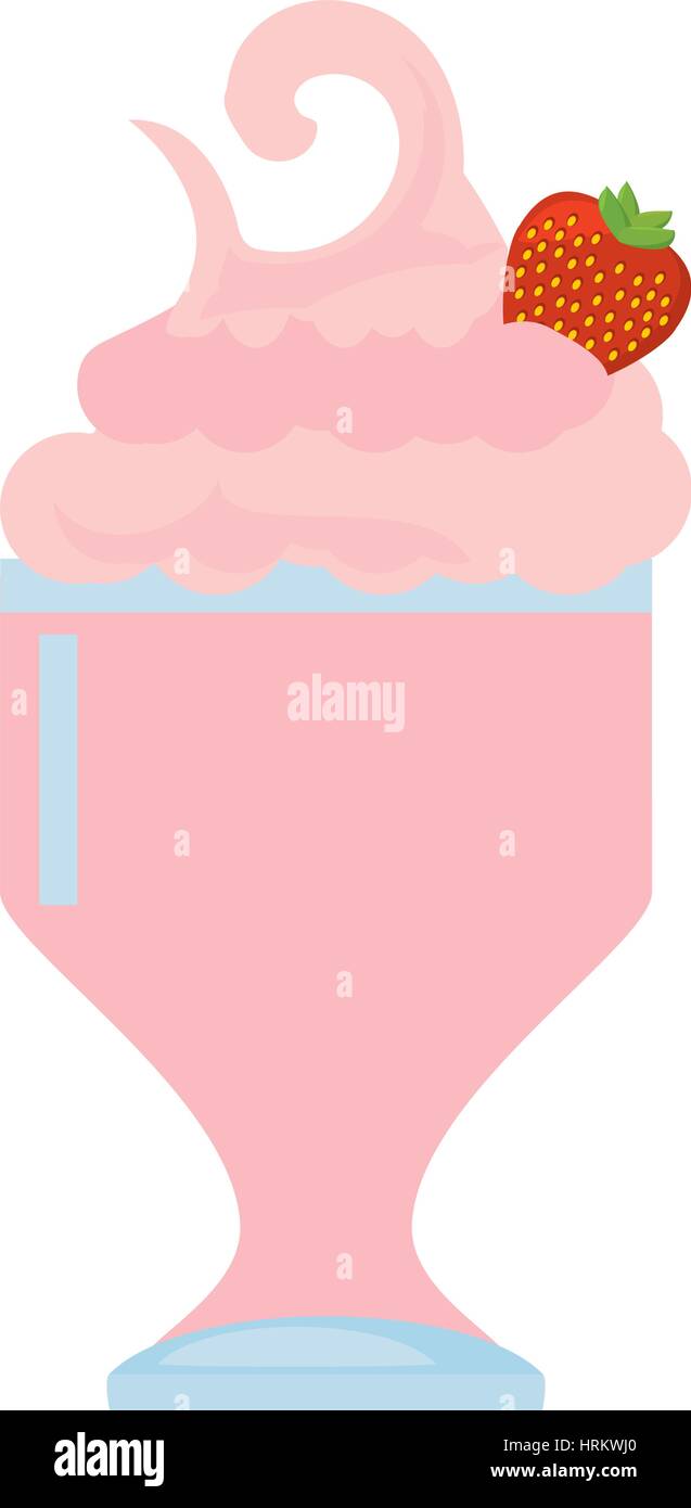 glass cup milk shake delicious Stock Vector Image & Art - Alamy