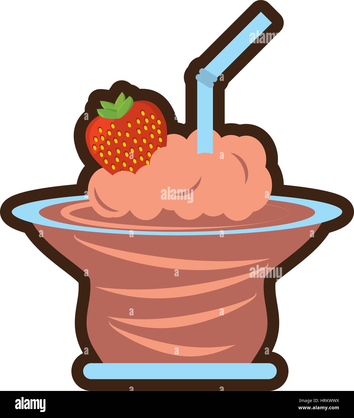 Strawberry milk foam Stock Vector Images - Alamy