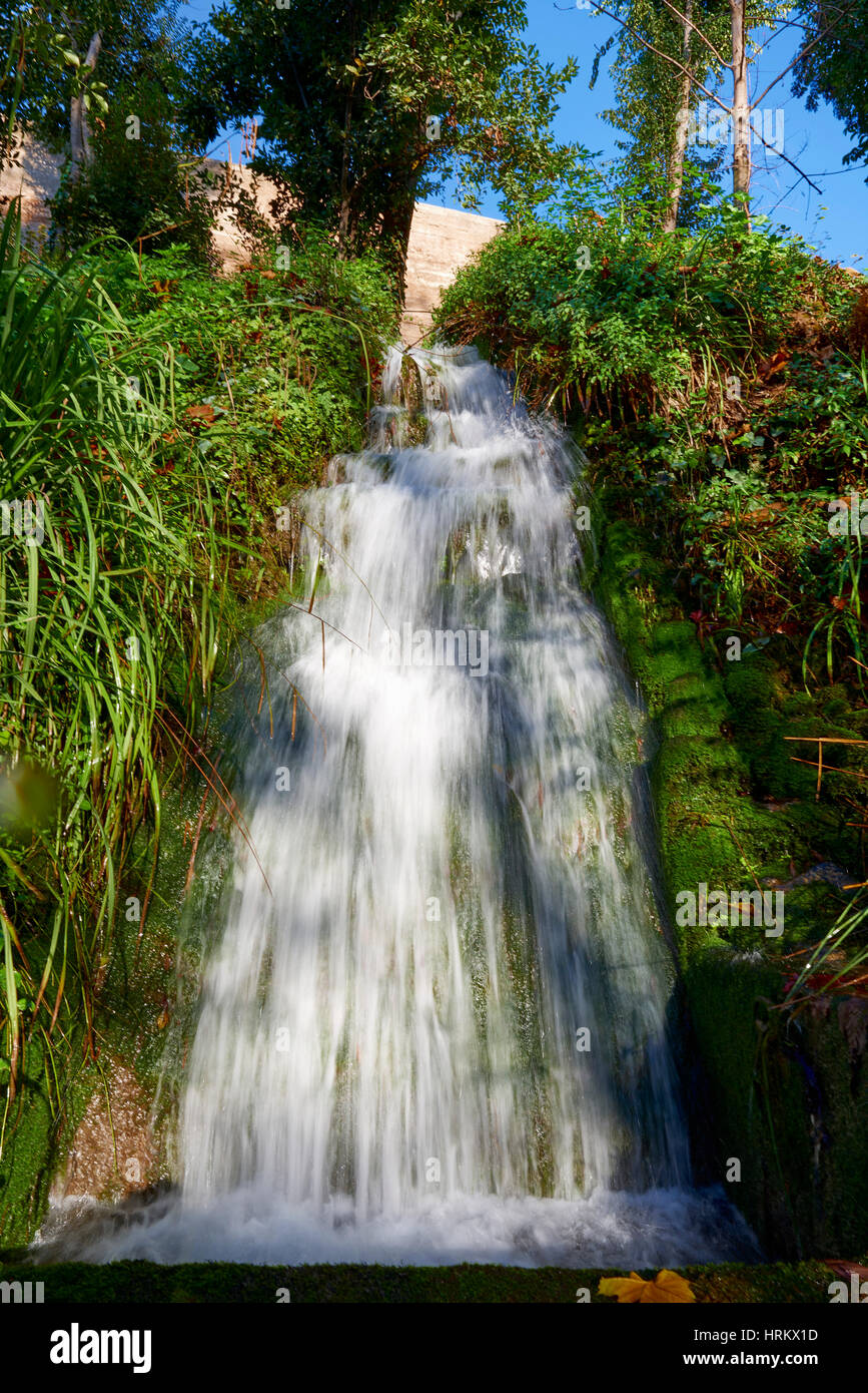 Waterfall, Granada, Andalusia, Spain, Europe Stock Photo - Alamy