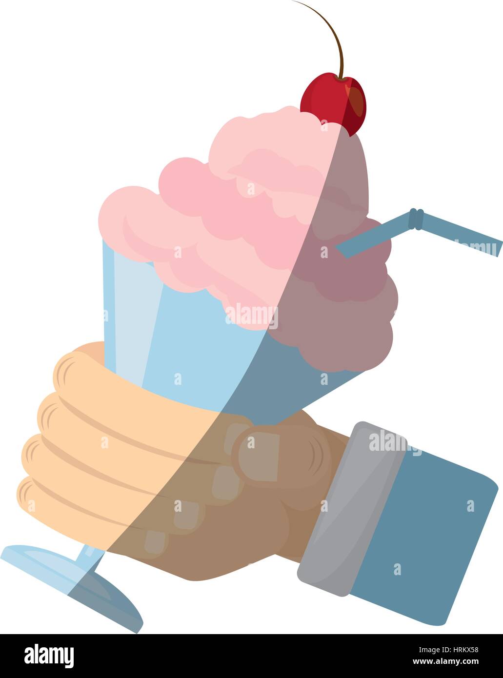 Hand holding wooden red Stock Vector Images - Alamy