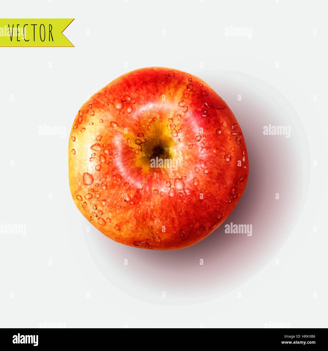 Apple with water drops, vector illustration Stock Vector Image & Art ...