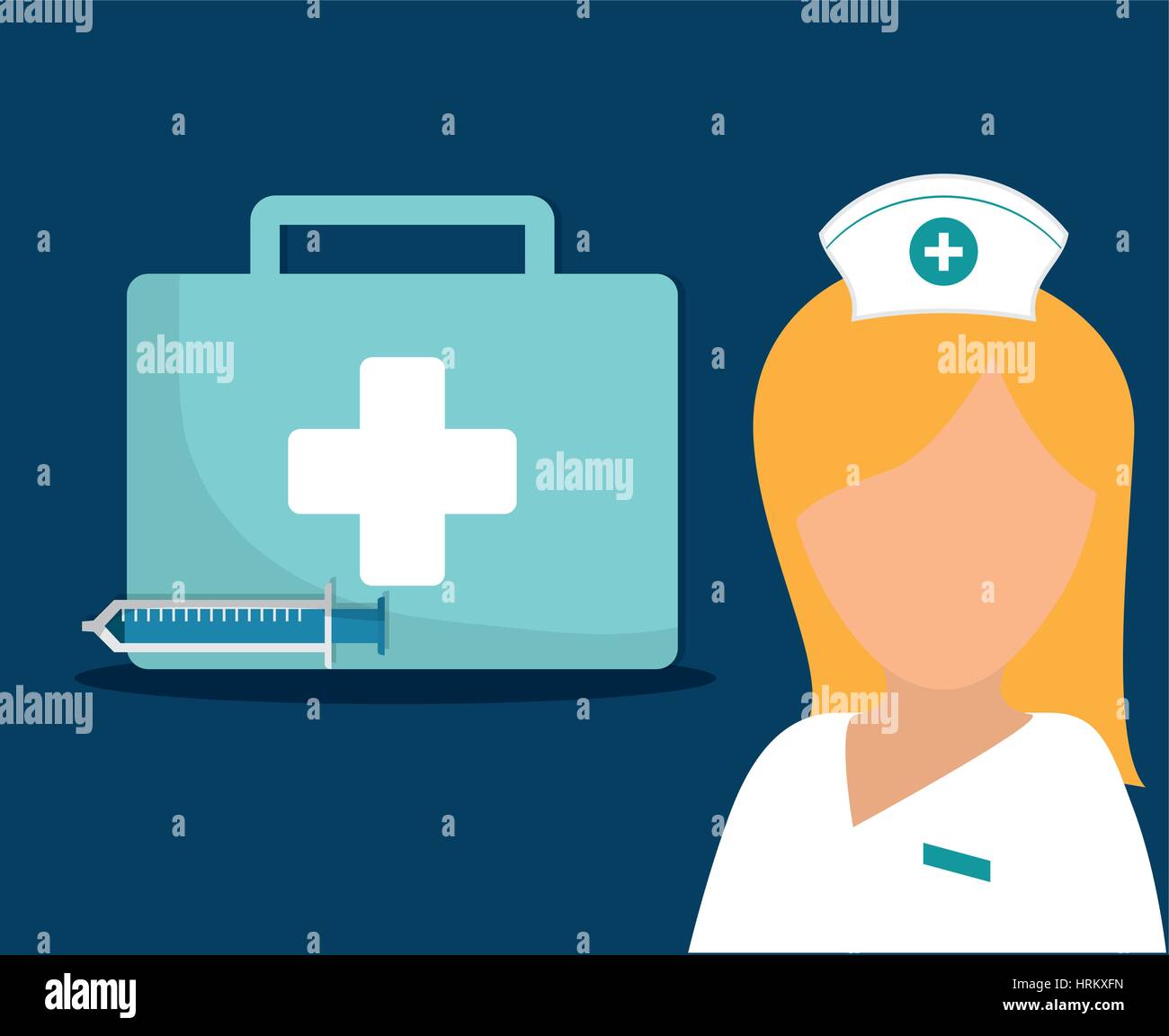 nurse kit first aid syringe medical Stock Vector Image & Art - Alamy