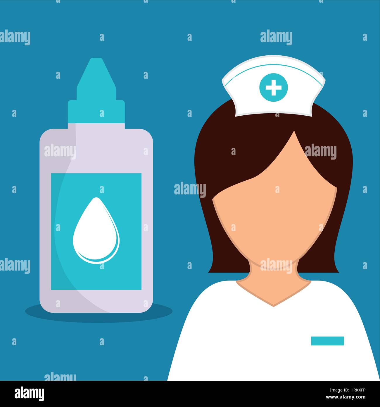 nurse medical eye drop bottle Stock Vector Image & Art - Alamy