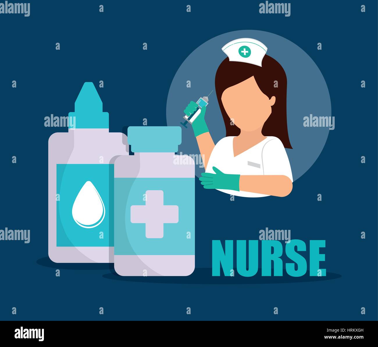 nurse medical eye drop medicine bottle Stock Vector Image & Art - Alamy