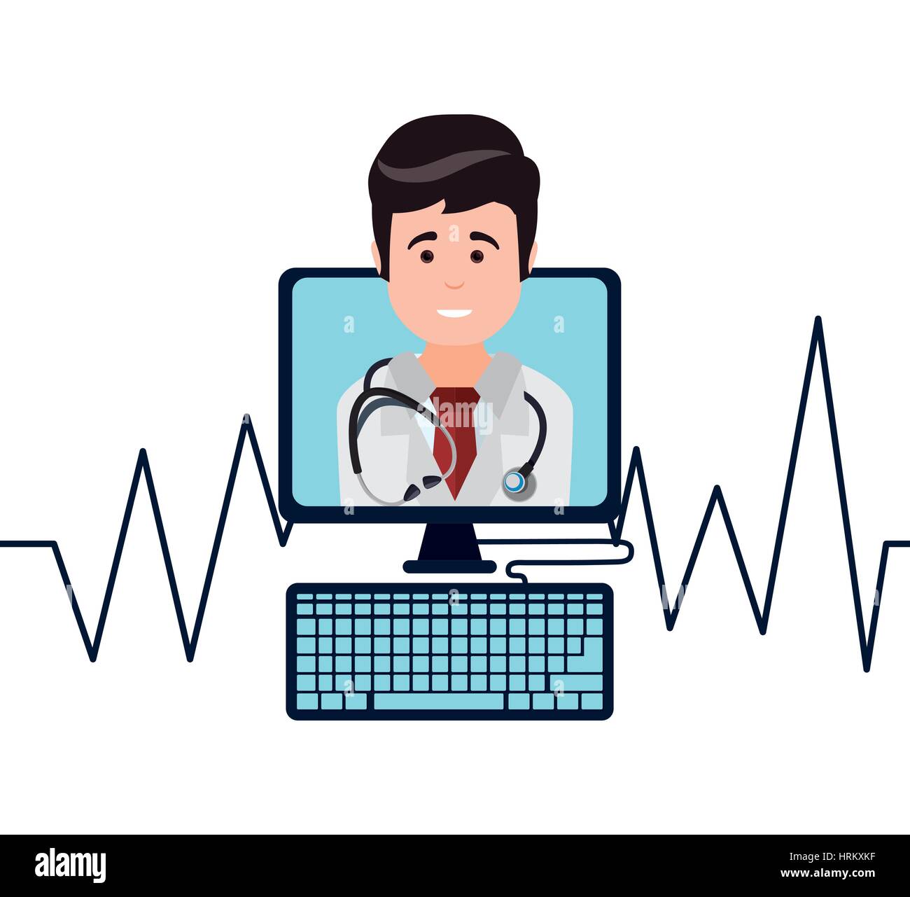 Hospital Chart Heart Monitor Stock Vector Images - Alamy