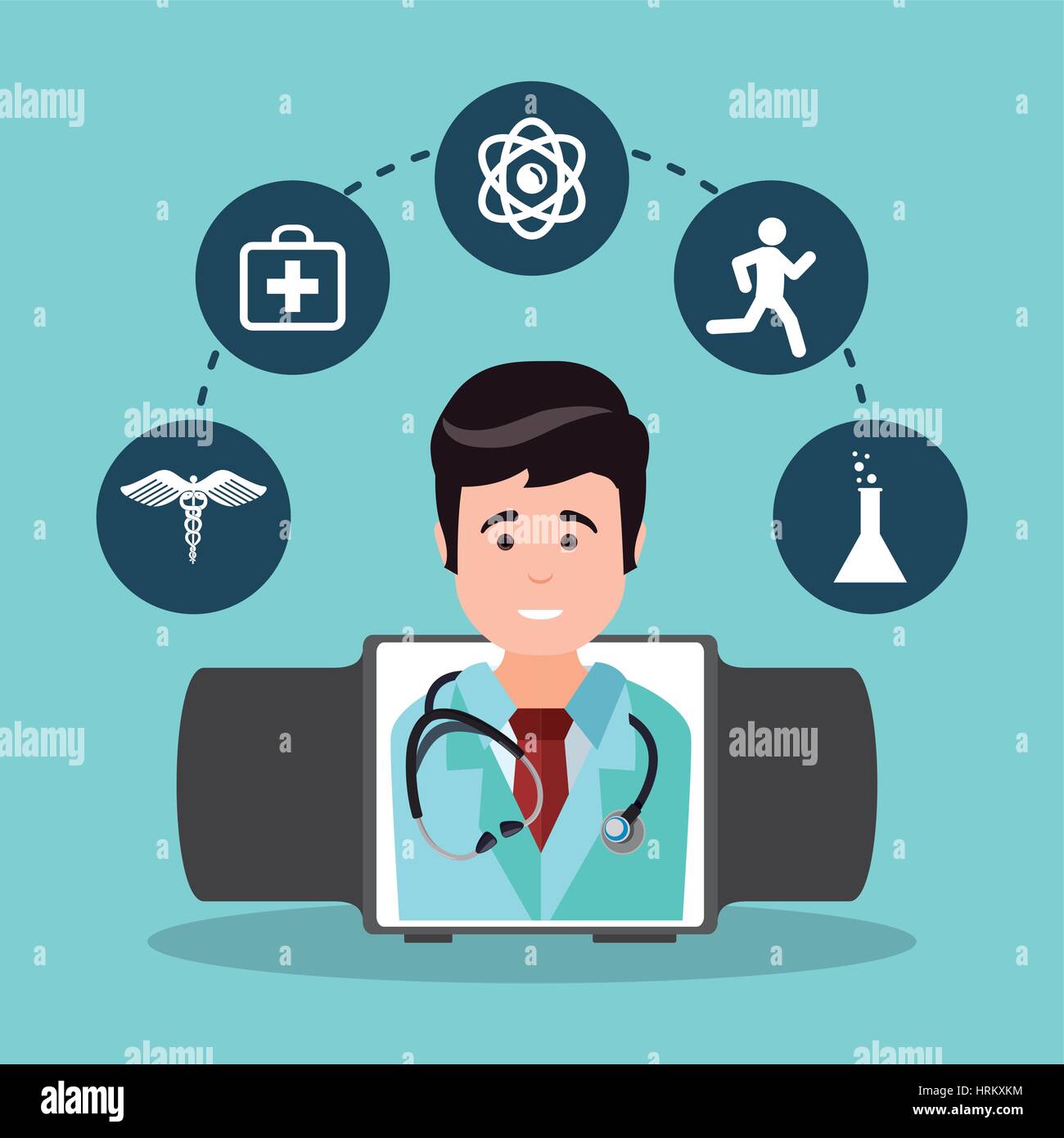 Doctor virtual reality Stock Vector Images - Alamy