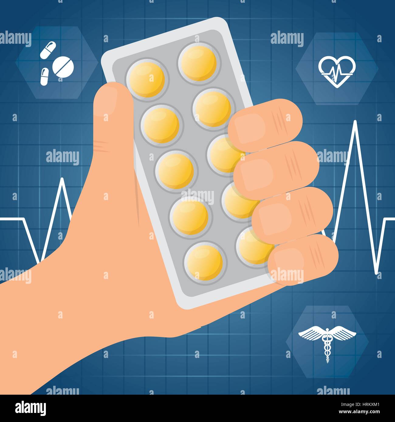 Headache cure hand Stock Vector Images - Alamy