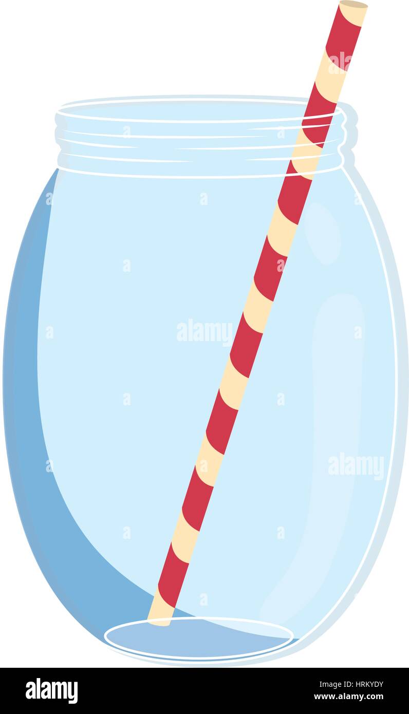 Empty glass with straw Stock Vector Image & Art - Alamy