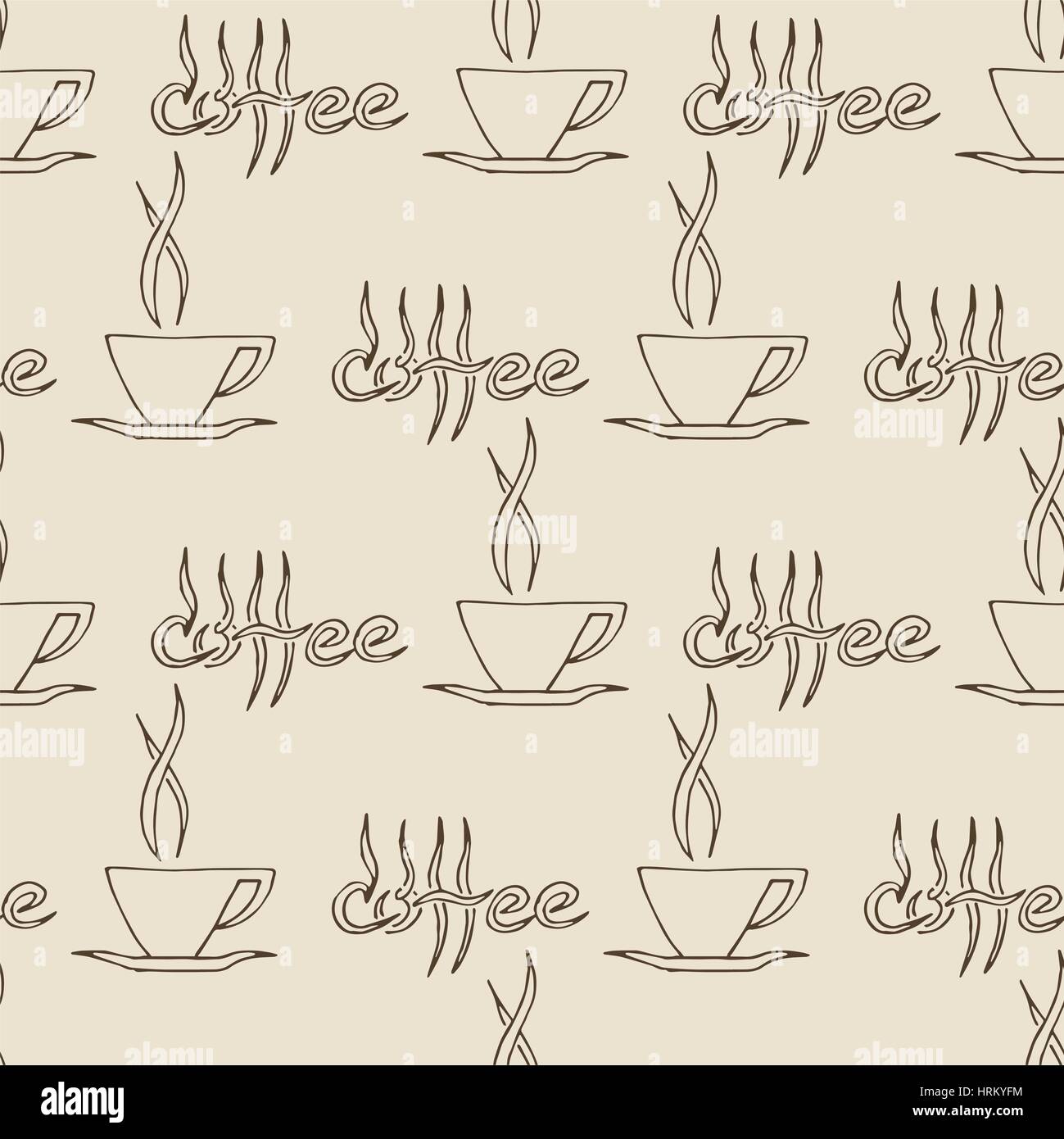 Seamless brown beige coffee vector hi-res stock photography and images ...