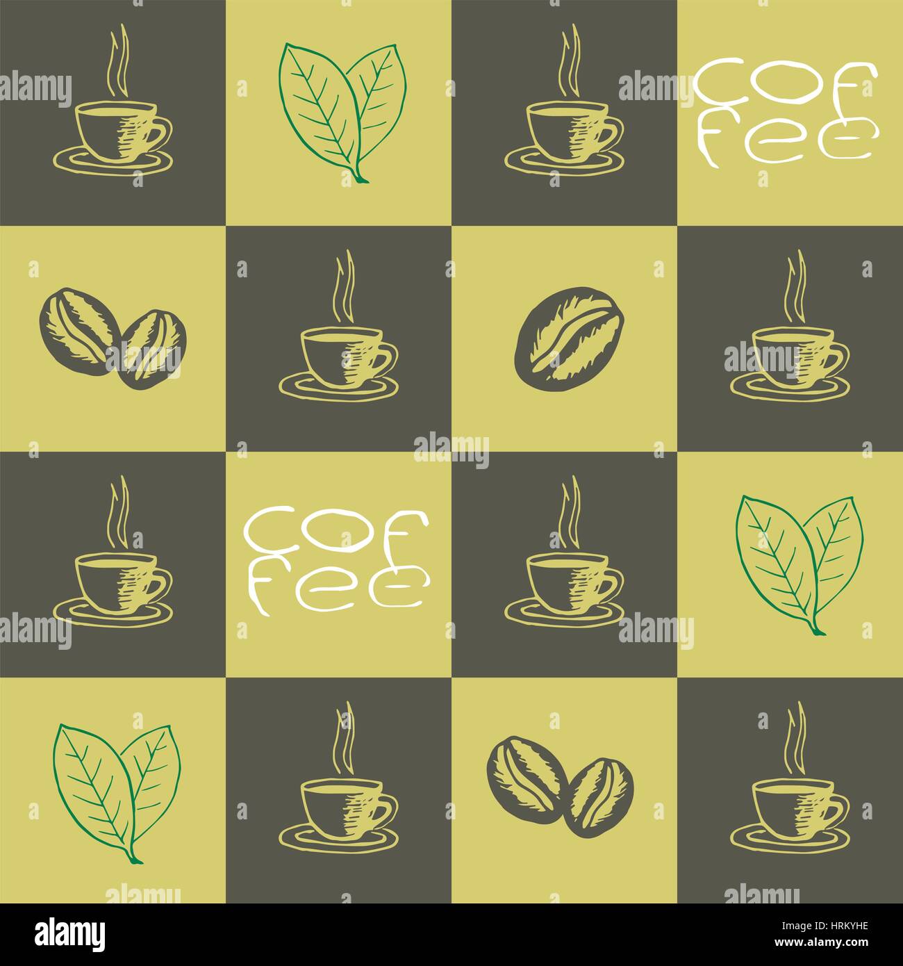Coffee Seamless Pattern Stock Vector Image & Art - Alamy