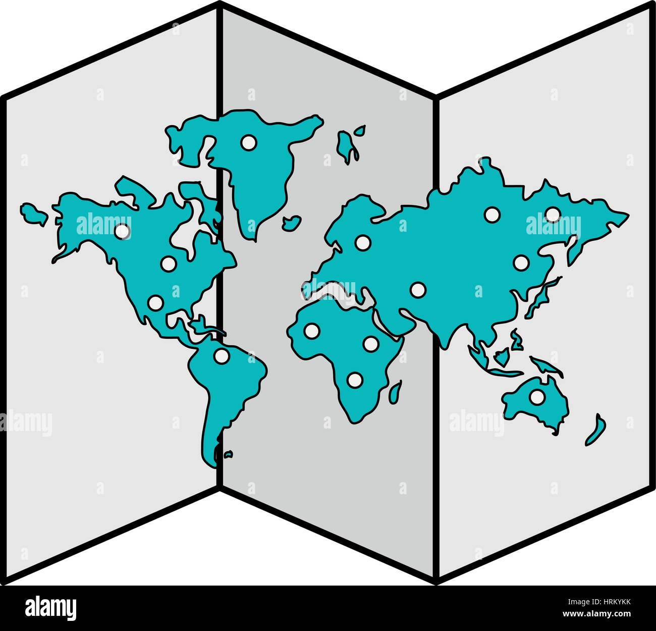 paper map icon image Stock Vector Image & Art - Alamy