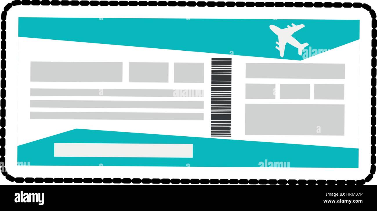 boarding pass or plane ticket icon image Stock Vector Image & Art - Alamy