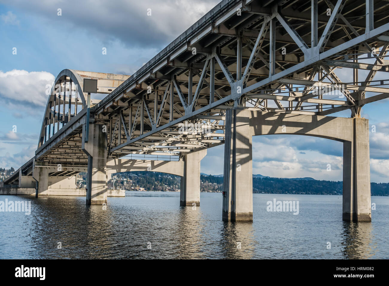 Bridges span Lake Washington in Seattle Stock Photo - Alamy