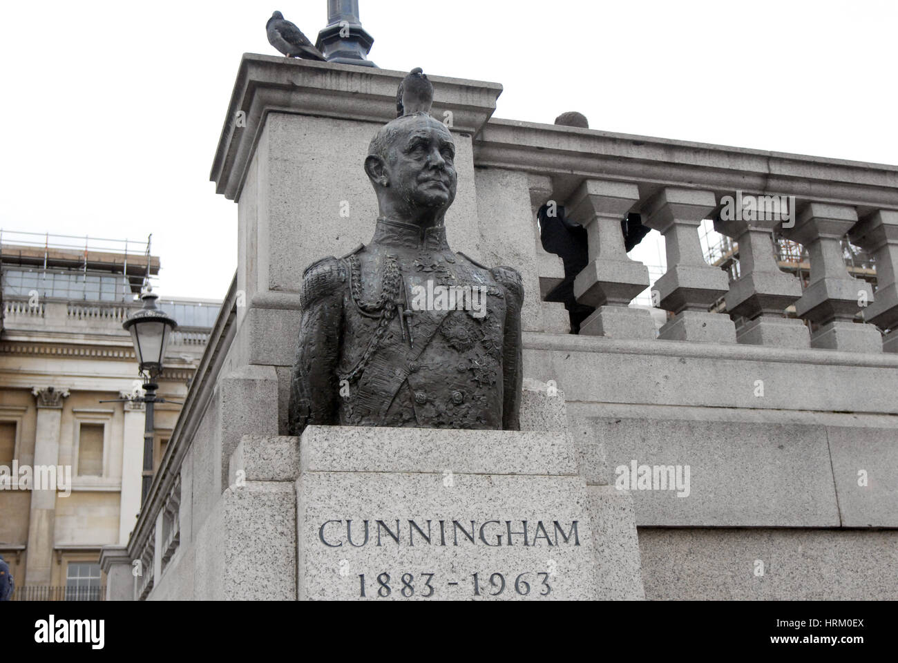 London, UK, 01/03/2017 Statue of Admiral of the Fleet Andrew Browne ...