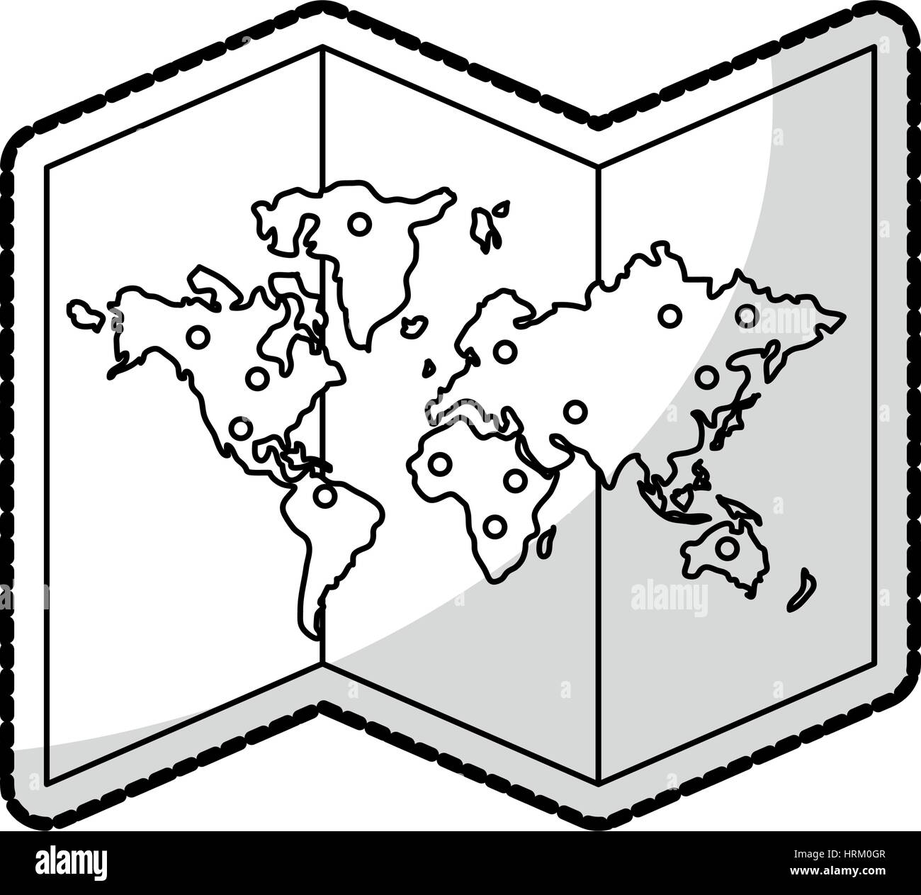 paper map icon image Stock Vector Image & Art - Alamy