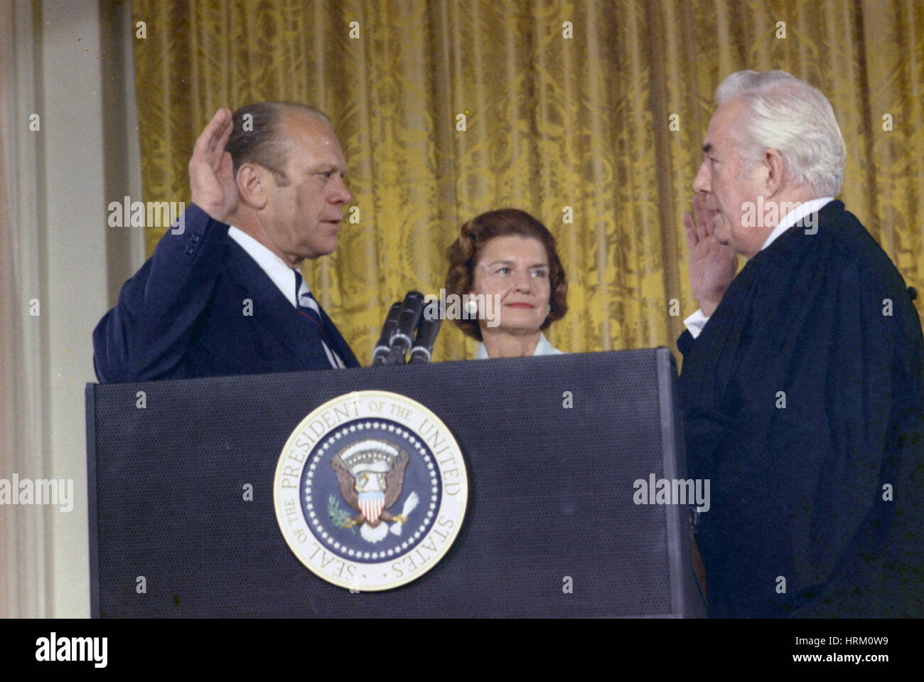 GERALD FORD (1913-2006) is sworn in as 38th President of the United ...