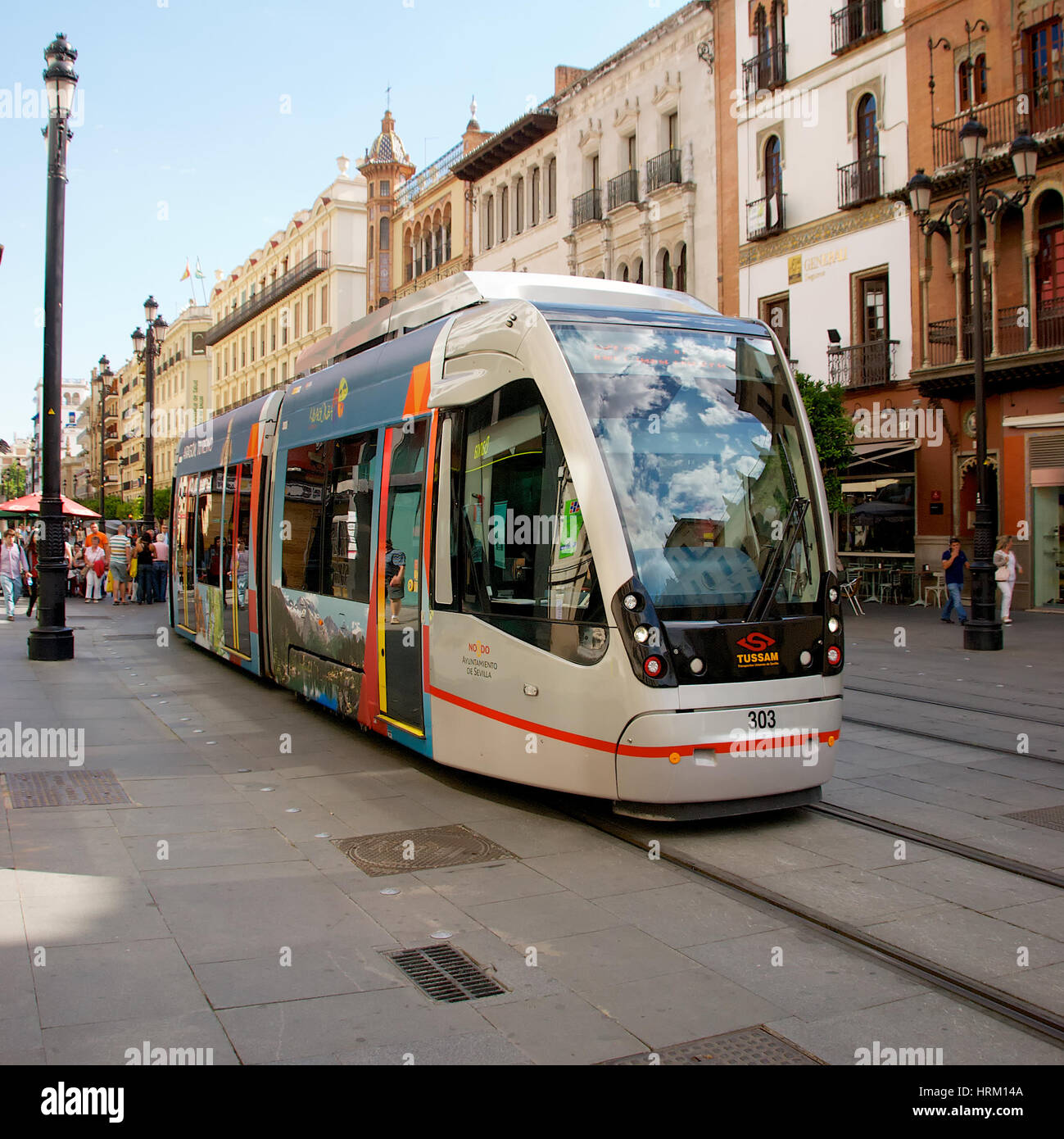 Tram in Seville, Andalusia, Spain Stock Photo - Alamy