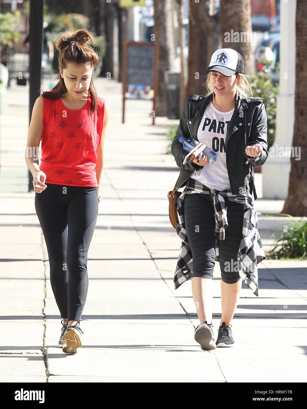 Hilary Duff attending her Monday morning workout at Training Mate gym ...