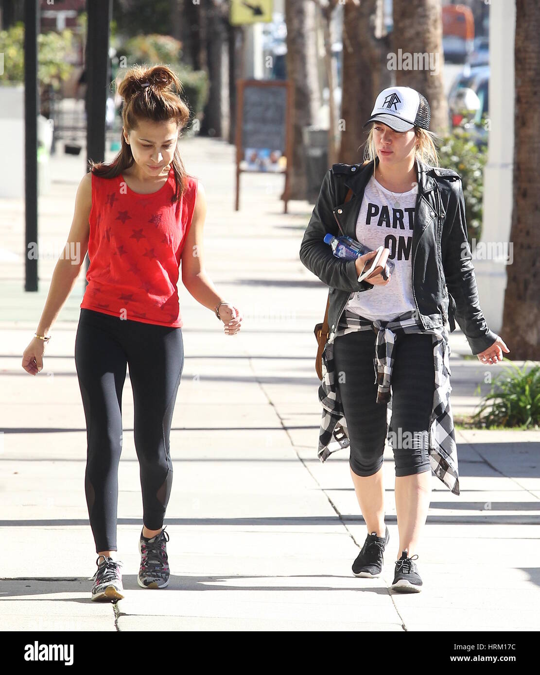 Hilary Duff attending her Monday morning workout at Training Mate gym ...