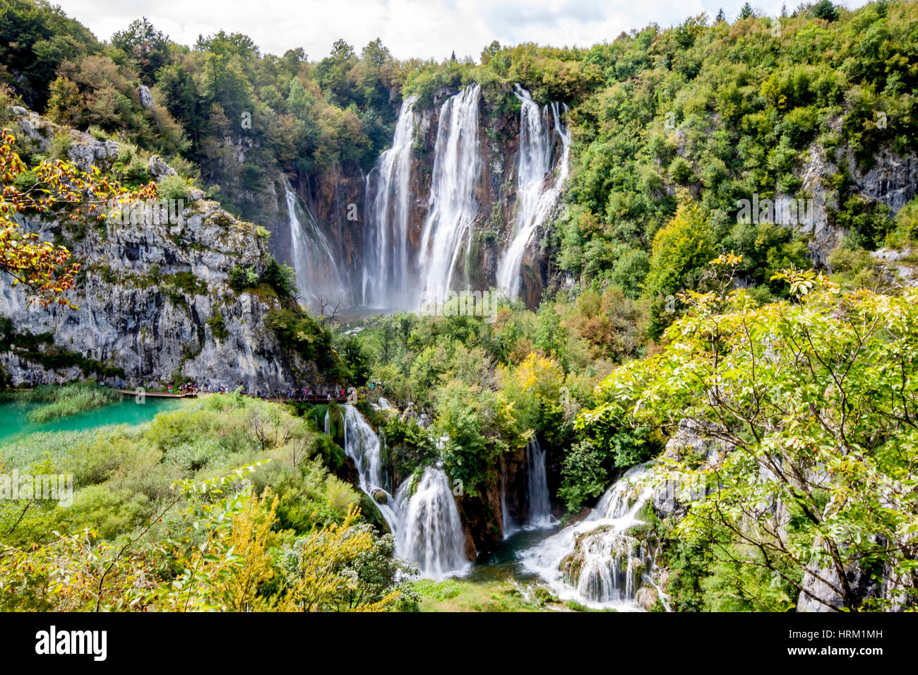 the big waterfall at Plitvice lakes, Croatia Stock Photo - Alamy
