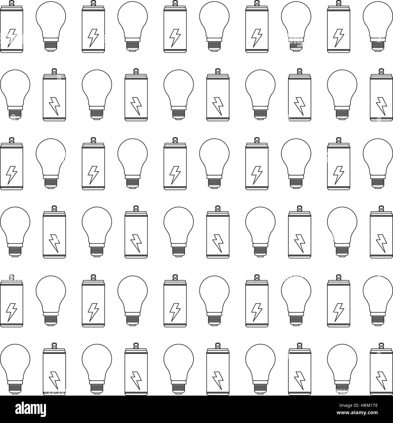 Bulb and battery energy light Stock Vector Image & Art - Alamy