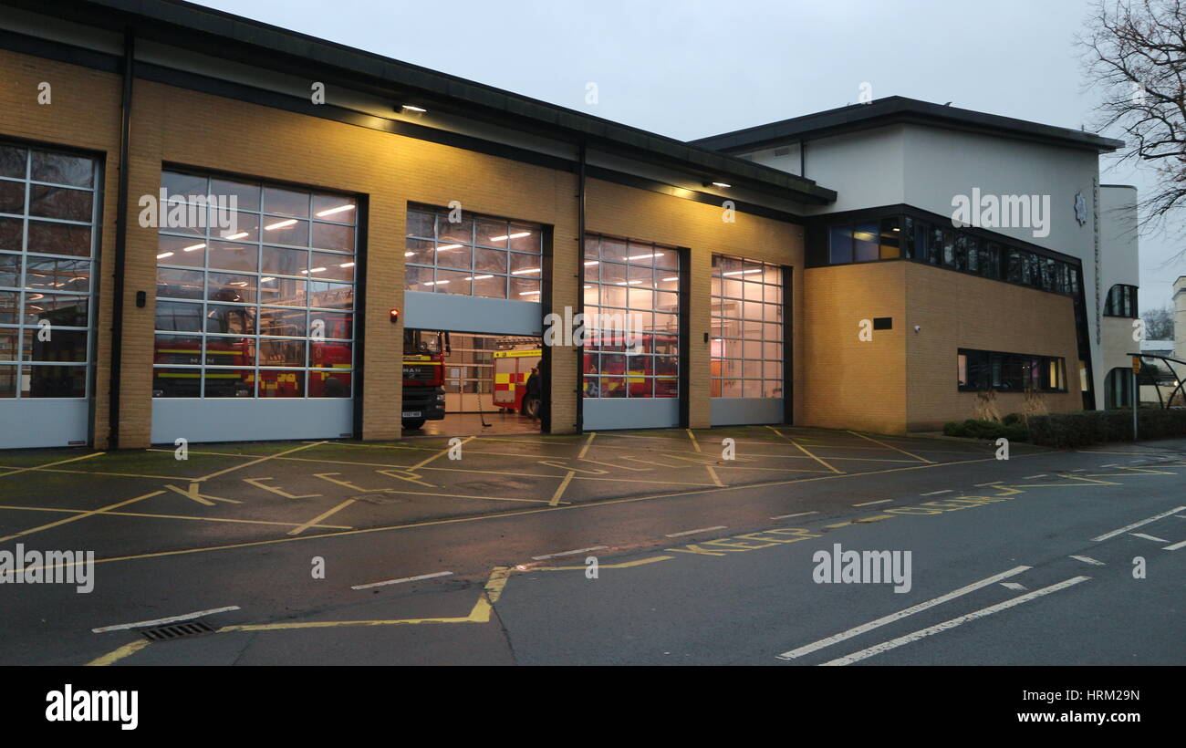 The exterior of a modern fire station building, Cheltenham, UK Stock ...