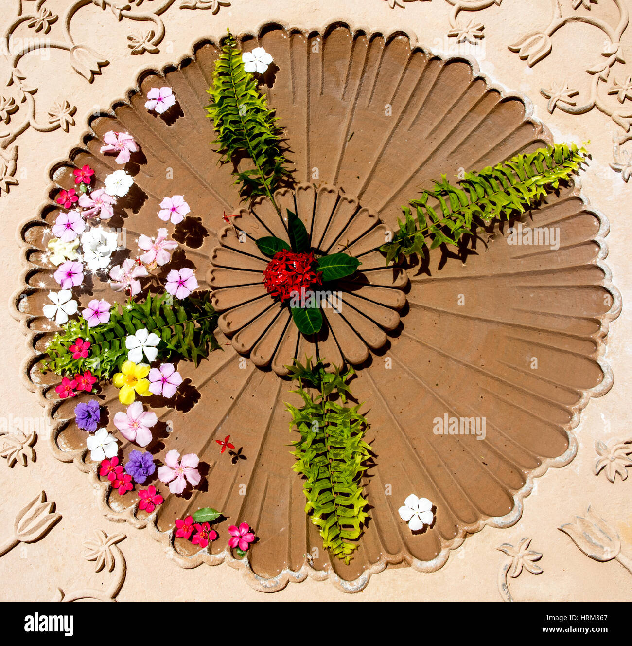 Flower Sundial St. Lucia Caribbean Stock Photo - Alamy