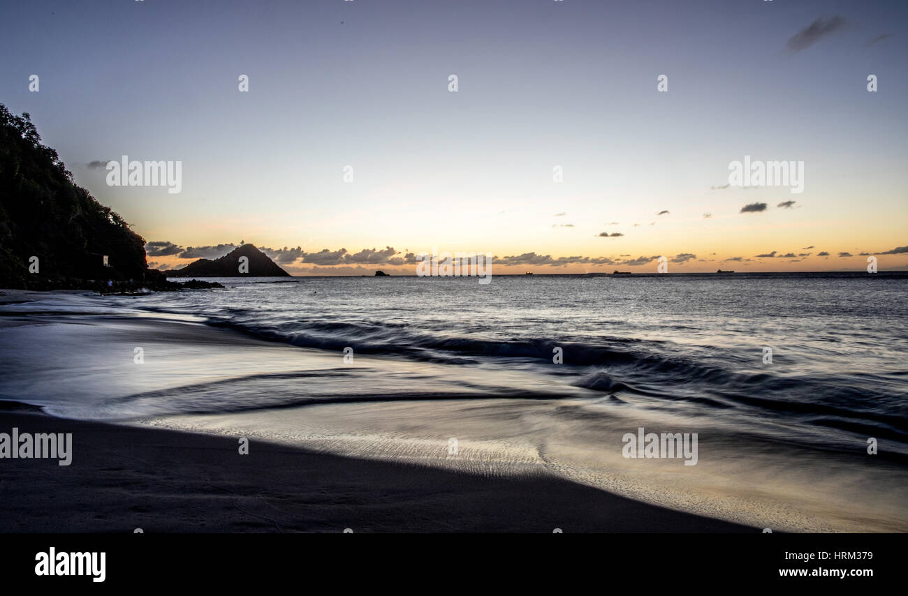 Sunset in St. Lucia Caribbean Stock Photo - Alamy