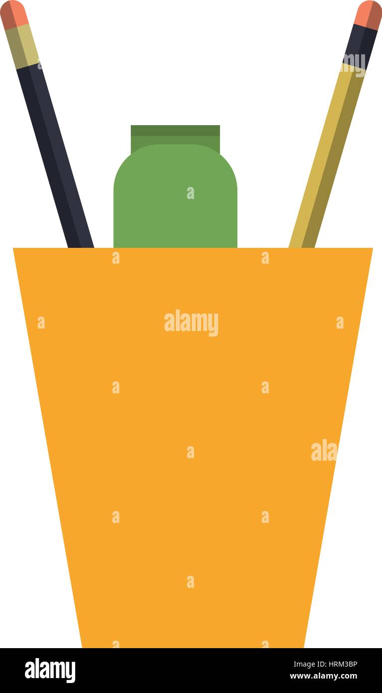 cup with pencils Stock Vector Image & Art - Alamy