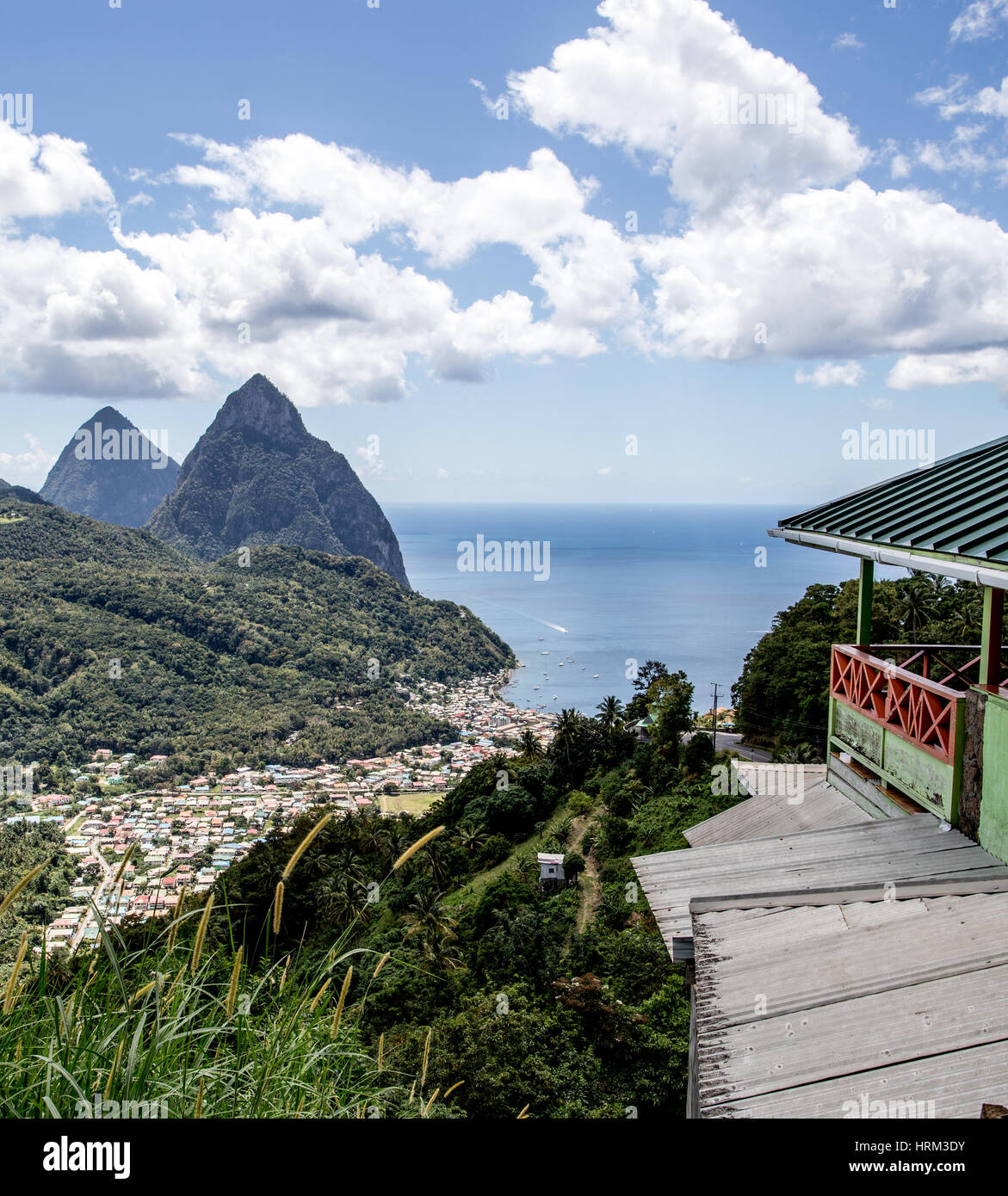 The Pitons St. Lucia Caribbean Stock Photo - Alamy