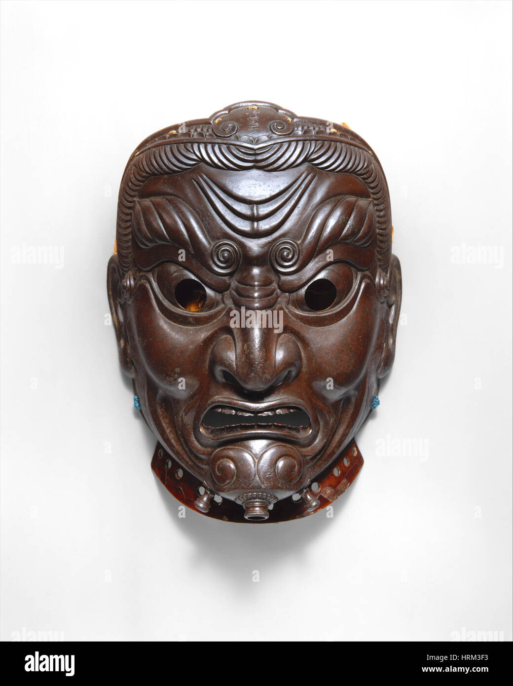 Japanese Mask Inscribed by Myochin Muneakira Stock Photo - Alamy